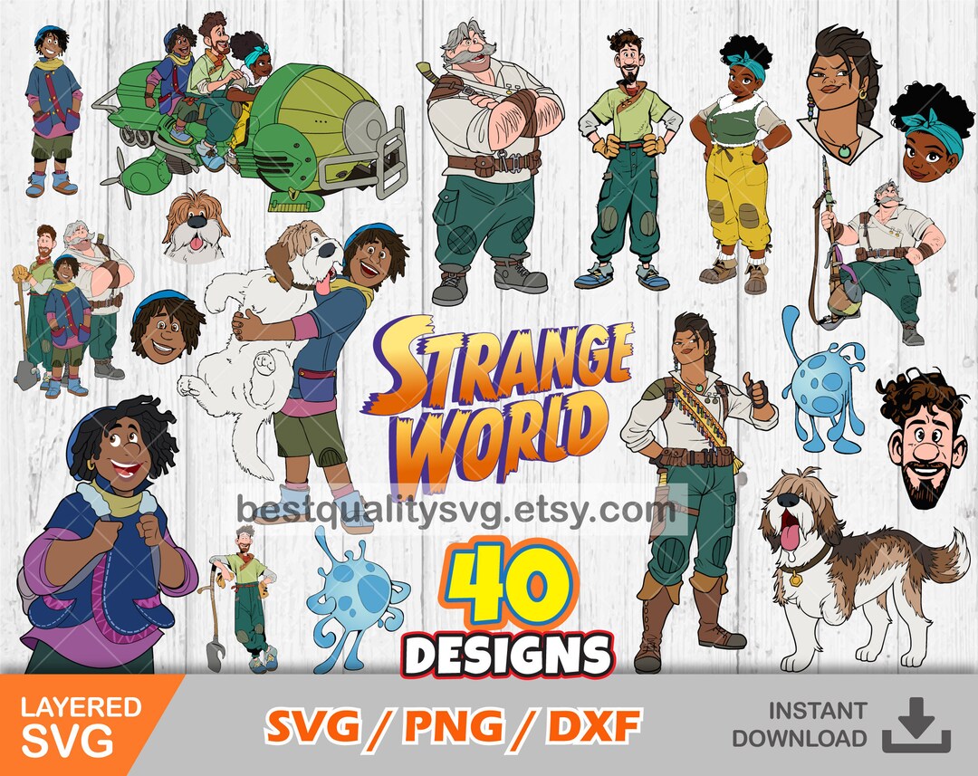 Strange World Clipart Bundle, Strange World Svg Cut Files for Cricut ...