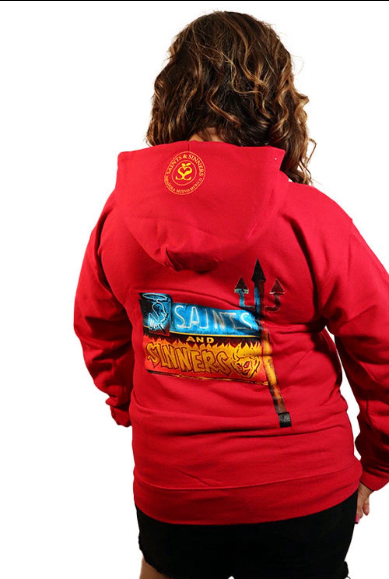 Saints & Sinners Hoodie W/neon Sign Art Famous Bar/liquor-store in ...