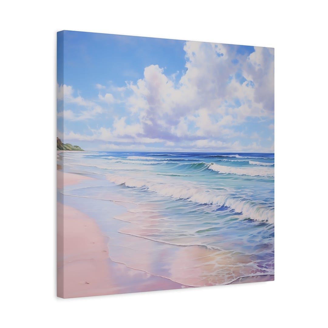 Watercolor Beach Scene, Ocean, Caribbean, Canvas Print - Etsy