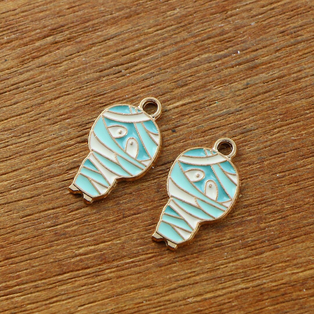 Metal and Enamel Mummy Charm for Jewelry - Etsy