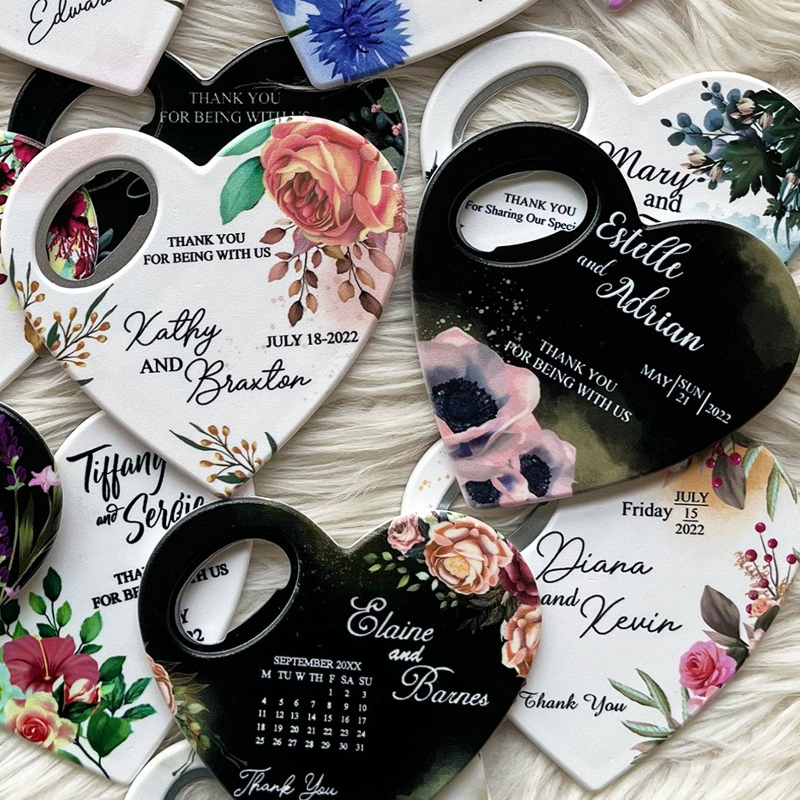 Magnets for Wedding Favors Bulk , Wedding Thank You Favors for Guests , Personalized Wedding ...