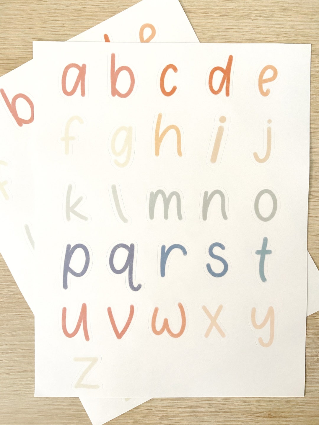 ABC Sticker Sheets | Rainbow Colors - Etsy