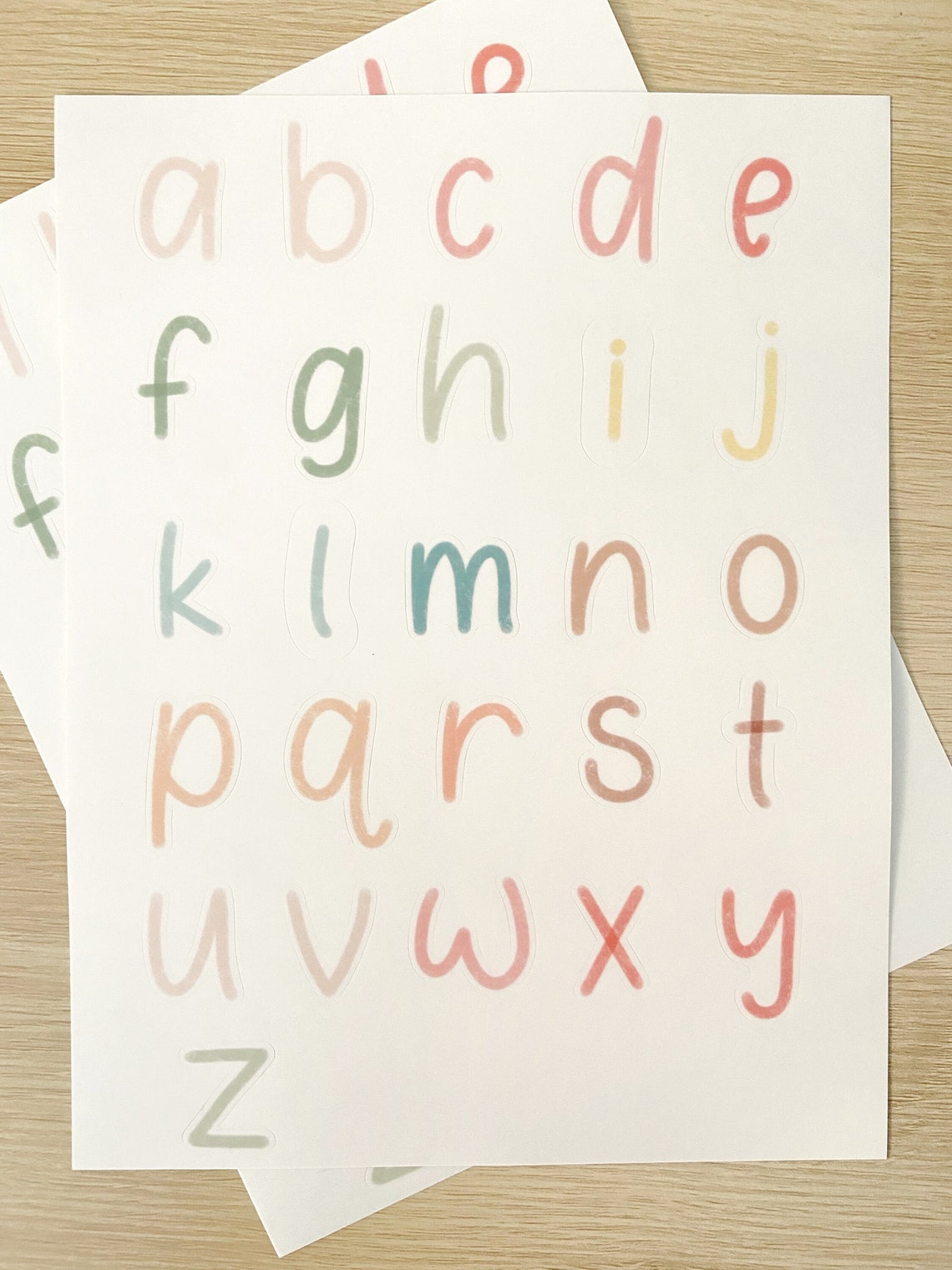 ABC Sticker Sheets | Boho Colors - Etsy