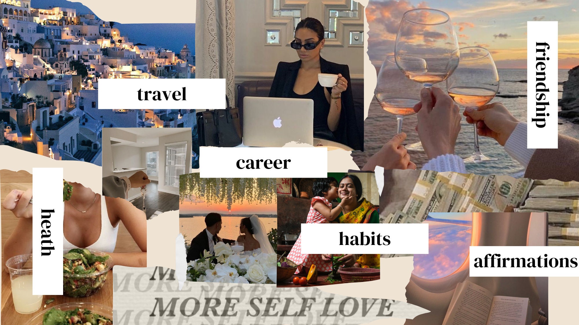 Vision Board Printable Party Kit 2023 With 400 Aesthetic Images Goal ...