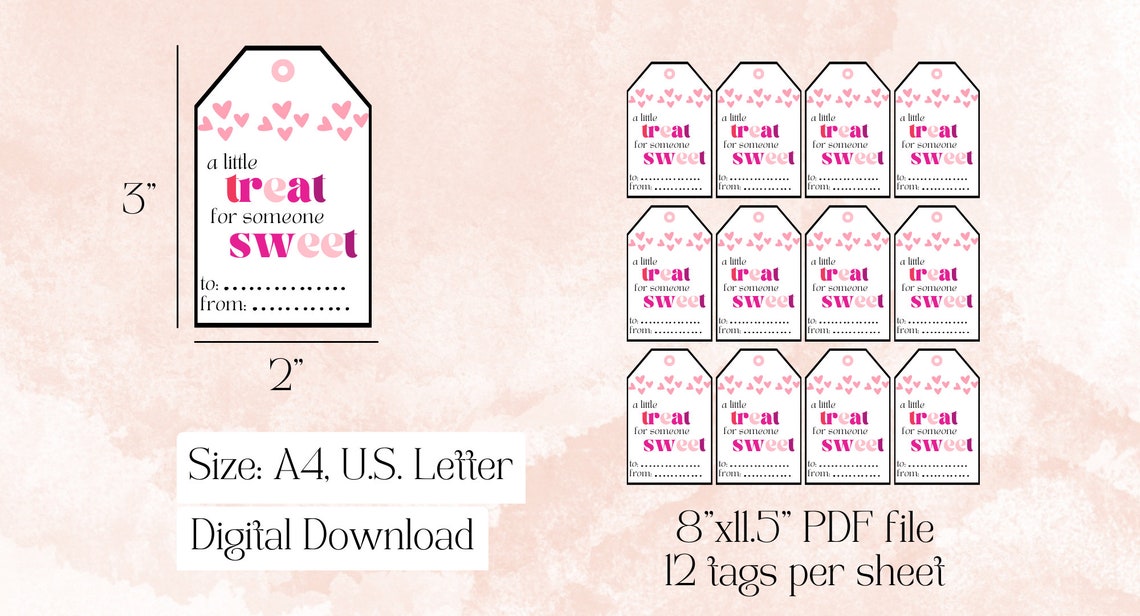 Editable Valentines Day Printable Tag Templates someone Sweet ...