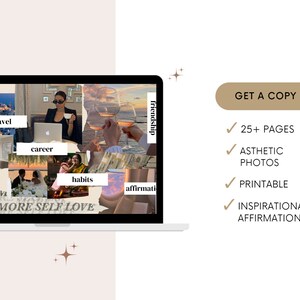 Vision Board Printable Party Kit 2023 With 400 Aesthetic Images Goal ...