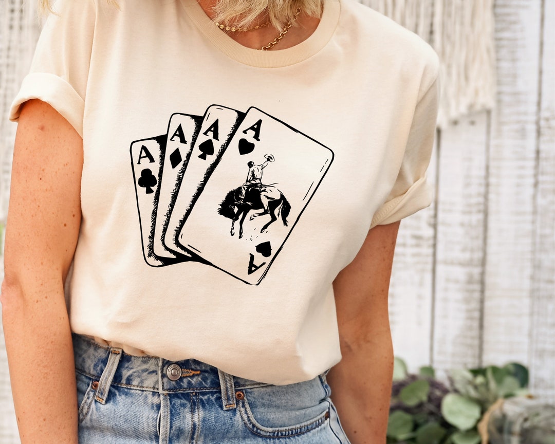Ace Card Cowboy Shirt, Playing Card Shirt, Poker Card Games Shirt ...