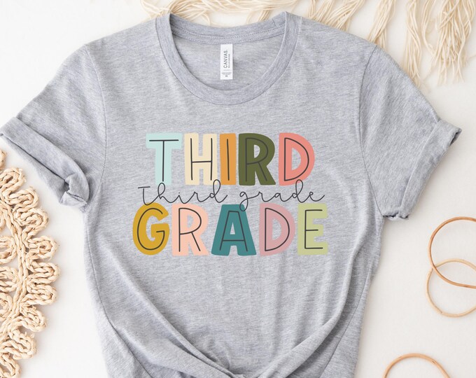 Cute 3rd Grade Shirt, Third Grade Teacher Team, Matching School Shirt ...