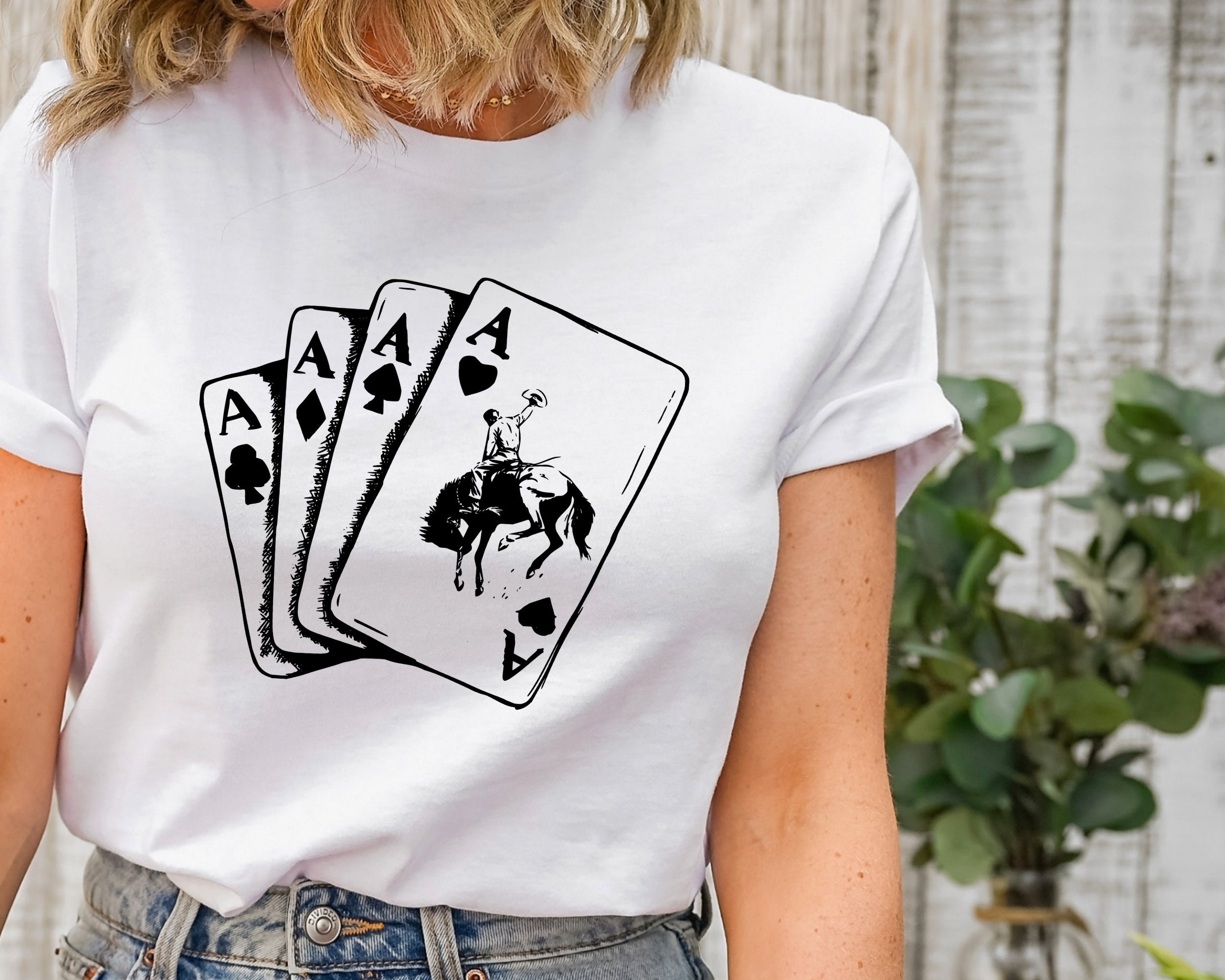 Ace Card Cowboy Shirt, Playing Card Shirt, Poker Card Games Shirt ...