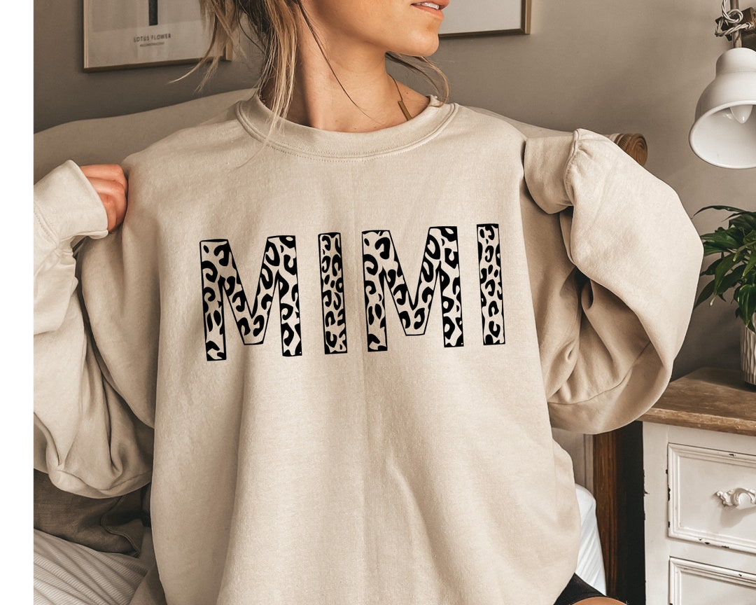Leopard Print Mimi Sweatshirt, Cheetah Mimi Sweatshirt for Mother's Day ...
