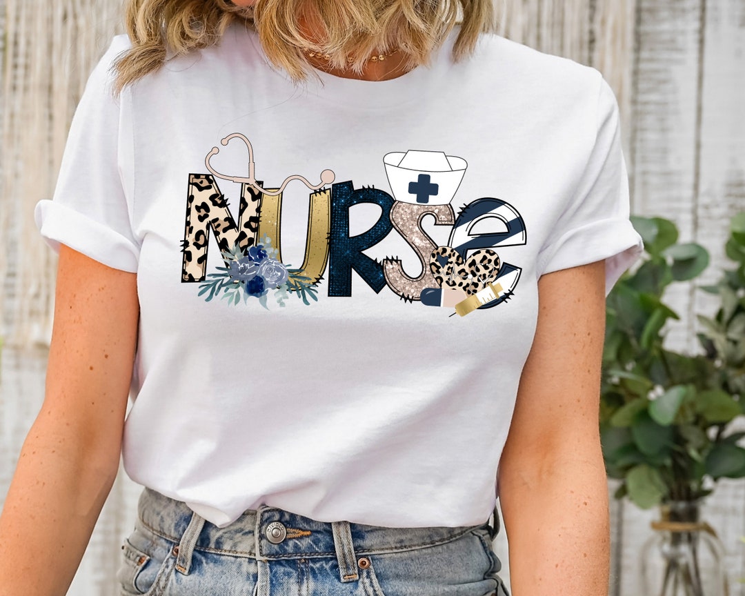 Retro Nurse Shirt, Wild Flowers Nurse T Shirt, Nurse Student Tee, New ...