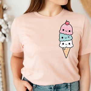 Ice Cream Shirt, Kawaii Ice Cream T-shirt, Ice Cream Lovers T-shirt ...