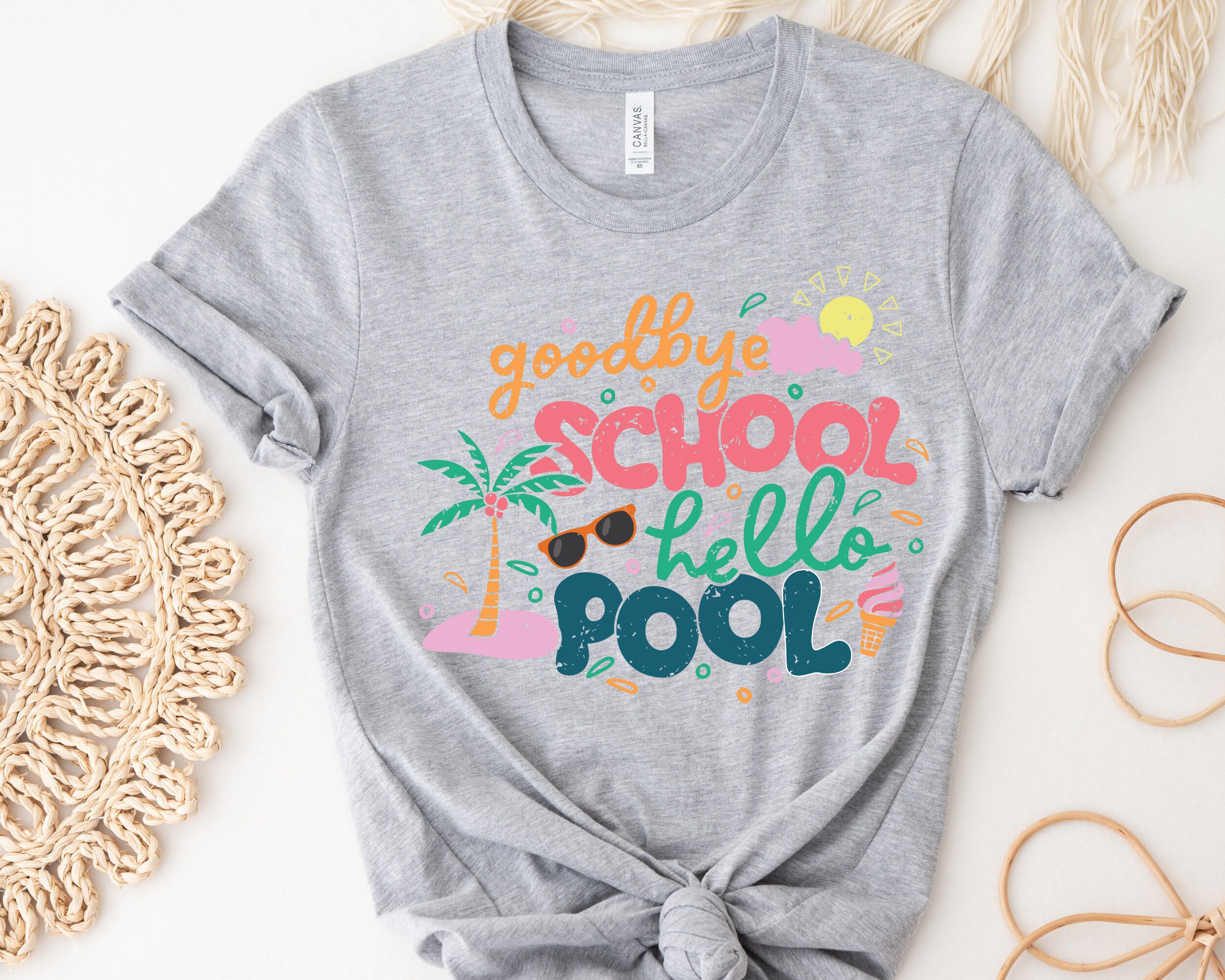 Goodbye School Hello Pool Shirt, Last Day of School Shirt, End of ...