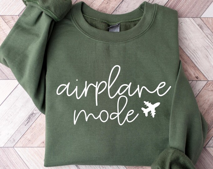 Airplane Mode Sweatshirt, Airplane Shirt, Travel Sweater, Gift for ...