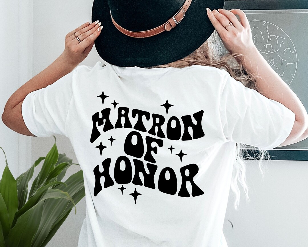 Retro Matron of Honor Shirt: Groovy Bachelorette Party Outfit - Etsy