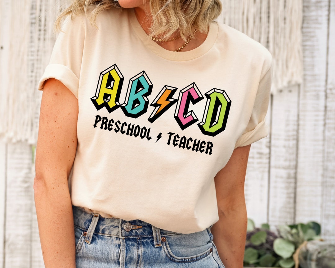 ABCD Preschool Teacher Shirt, Teacher Appreciation T-shirt, First ...