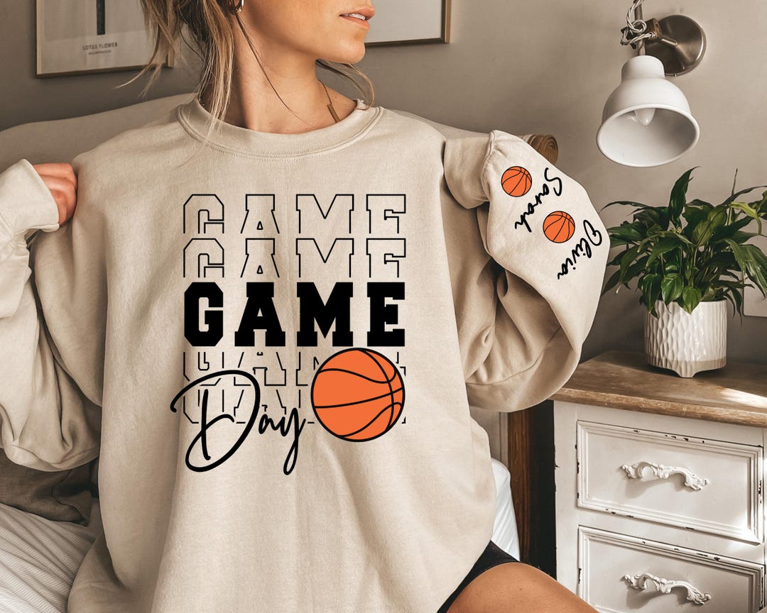 Game Day Basketball Sweatshirt Custom Basketball Sweatshirt Name on ...
