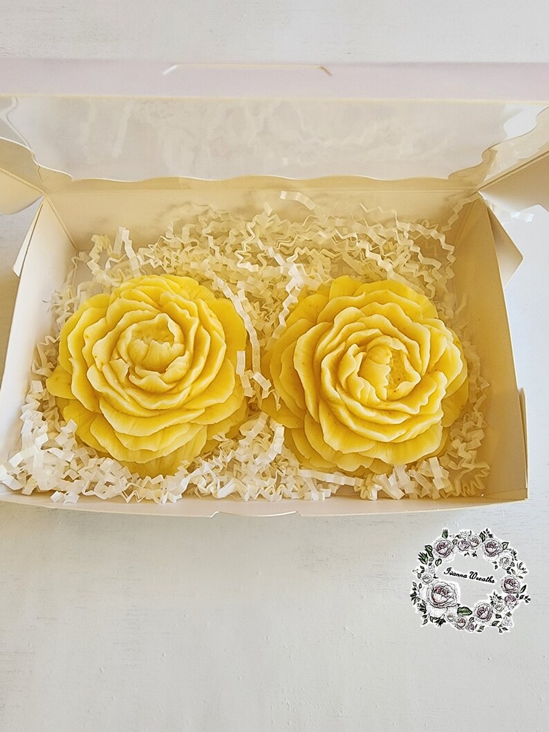Lemon Soap Box Yellow Rose Soap Citrus Soap Flower Soap Box Easter Soap ...