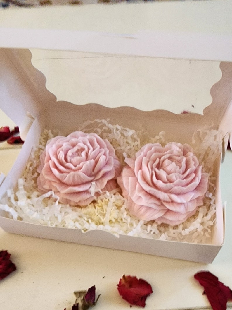Flower Soap Box 2 Rose Soap Bar Handmade Soap Easter Soap Mom Soap Gift ...