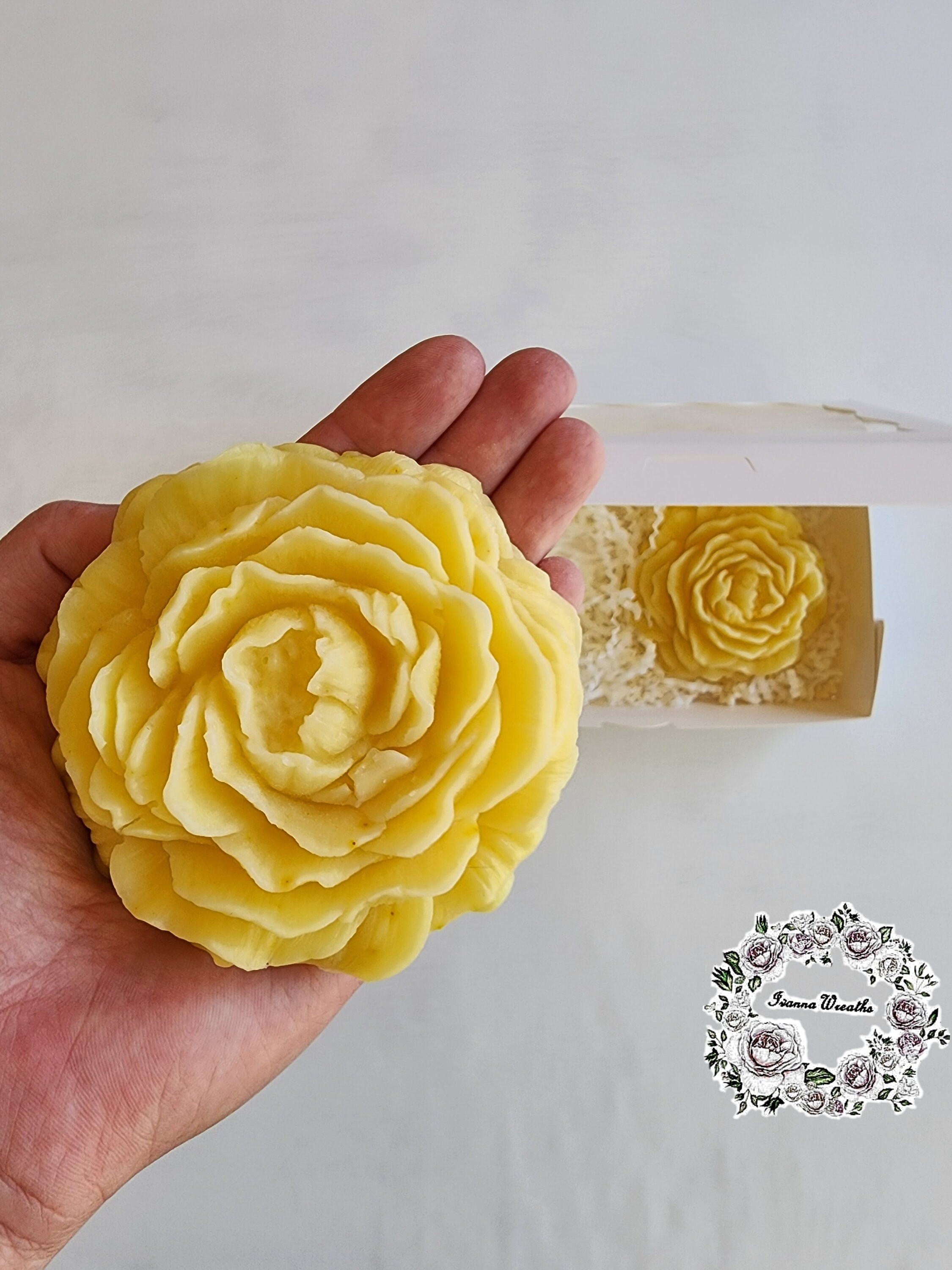 Lemon Soap Box Yellow Rose Soap Citrus Soap Flower Soap Box Easter Soap ...