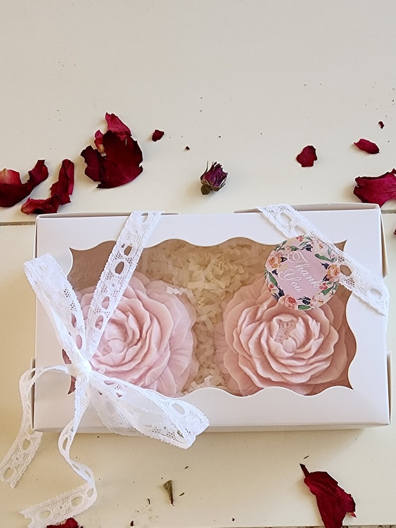 Flower Soap Box 2 Rose Soap Bar Handmade Soap Easter Soap Mom Soap Gift ...