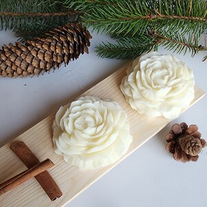 Flower Soap Box Set of 3 Soaps Rose Soap Vanilla Soap Shea Butter Soap ...
