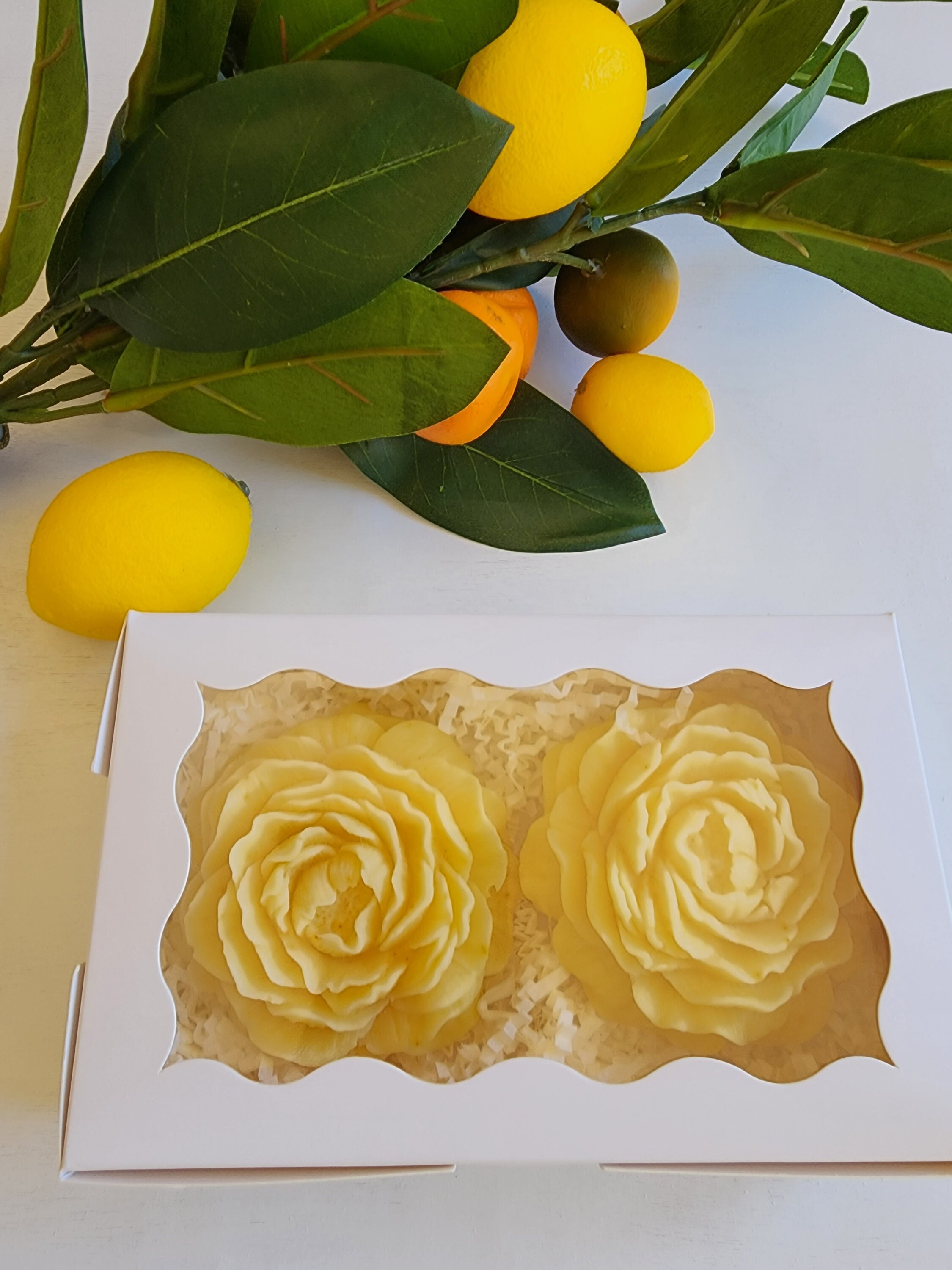 Lemon Soap Box Yellow Rose Soap Citrus Soap Flower Soap Box Easter Soap ...