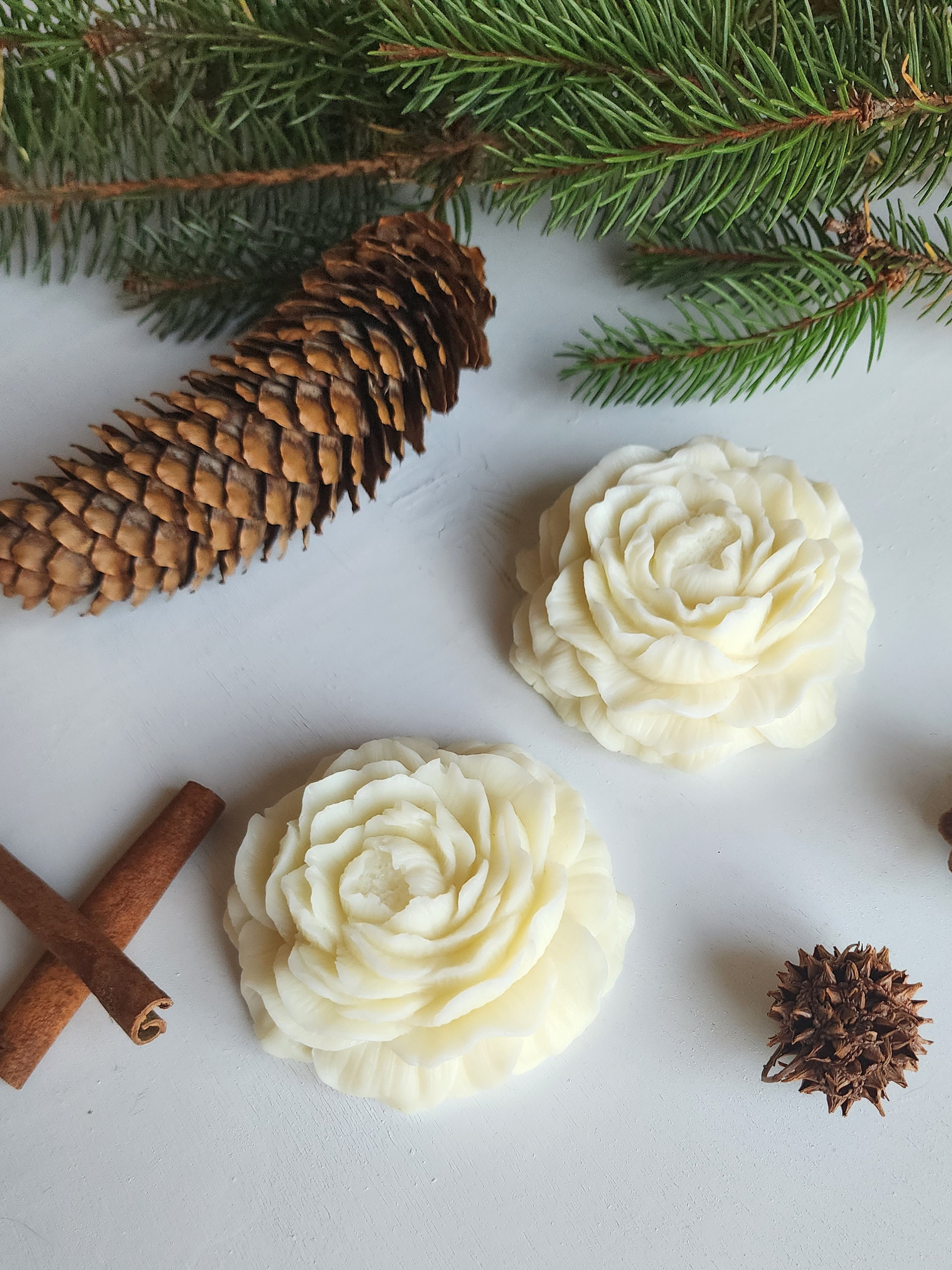 Flower Soap Box Set of 3 Soaps Rose Soap Vanilla Soap Shea Butter Soap ...