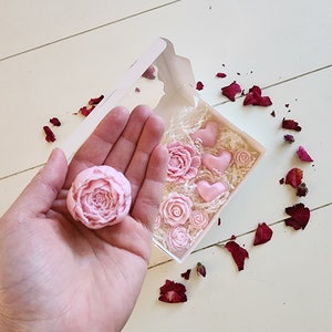 Flower Soap Box Rose Soap Peony Handmade Soap Shea Butter Soap Rose ...