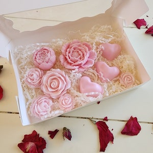 Flower Soap Box Rose Soap Peony Handmade Soap Shea Butter Soap Rose ...