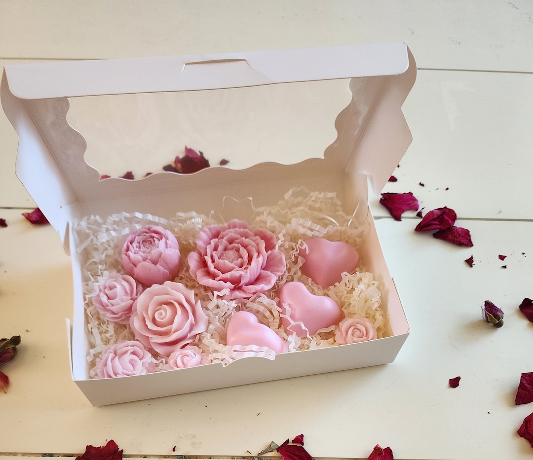 Flower Soap Box Rose Soap Peony Handmade Soap Shea Butter Soap Rose ...