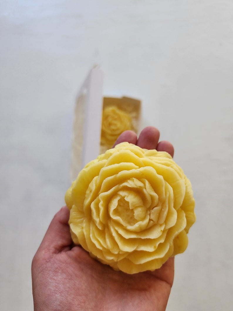 Lemon Soap Box Yellow Rose Soap Citrus Soap Flower Soap Box Easter Soap ...