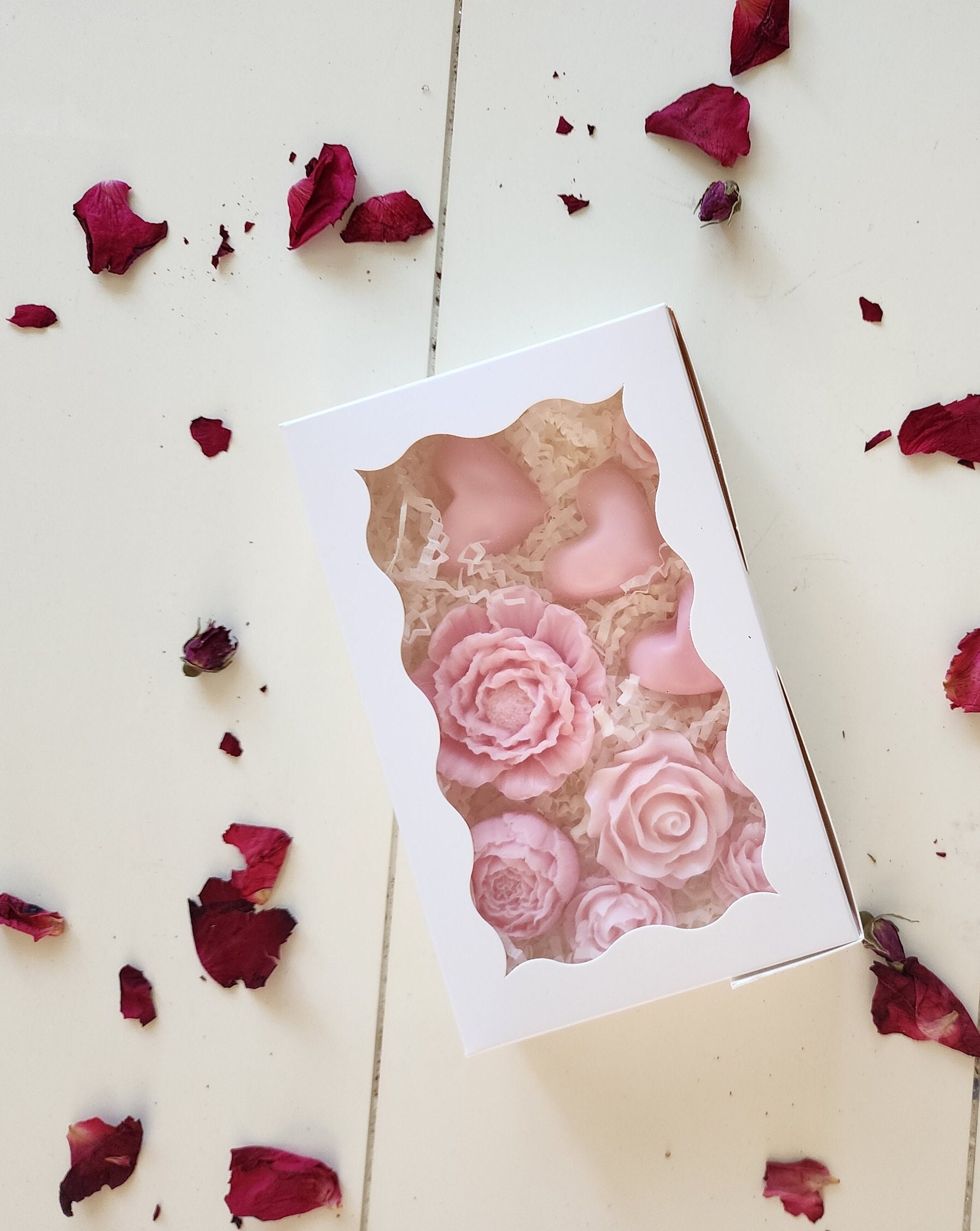 Flower Soap Box Rose Soap Peony Handmade Soap Shea Butter Soap Rose ...