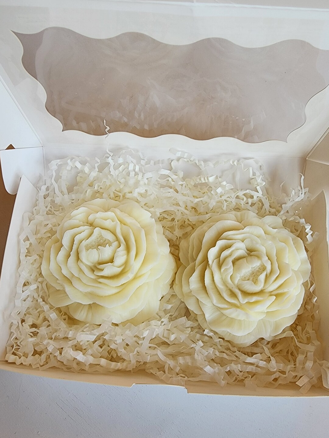 Flower Soap Box Set of 3 Soaps Rose Soap Vanilla Soap Shea Butter Soap ...