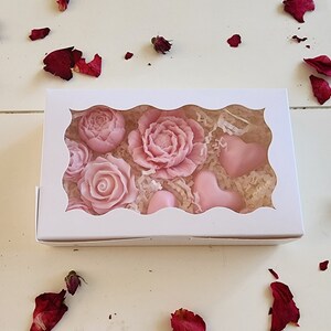 Flower Soap Box Rose Soap Peony Handmade Soap Shea Butter Soap Rose ...