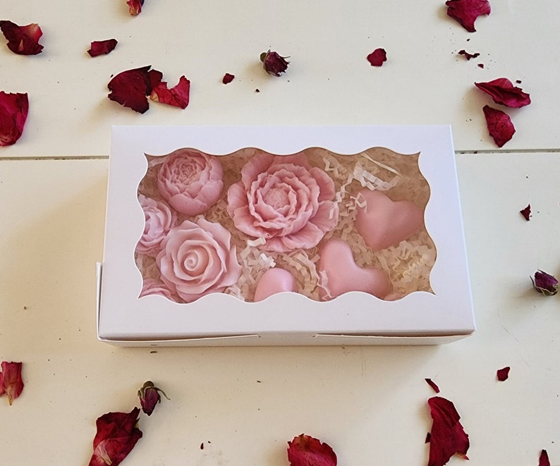 Flower Soap Box Rose Soap Peony Handmade Soap Shea Butter Soap Rose ...