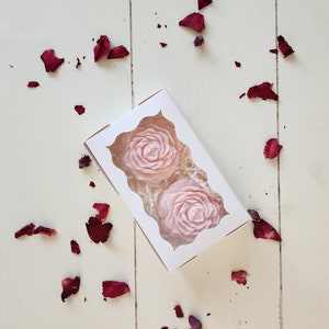 Flower Soap Box 2 Rose Soap Bar Handmade Soap Easter Soap Mom Soap Gift ...
