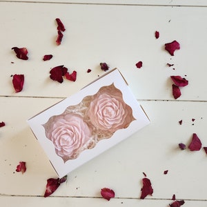 Flower Soap Box 2 Rose Soap Bar Handmade Soap Easter Soap Mom Soap Gift ...