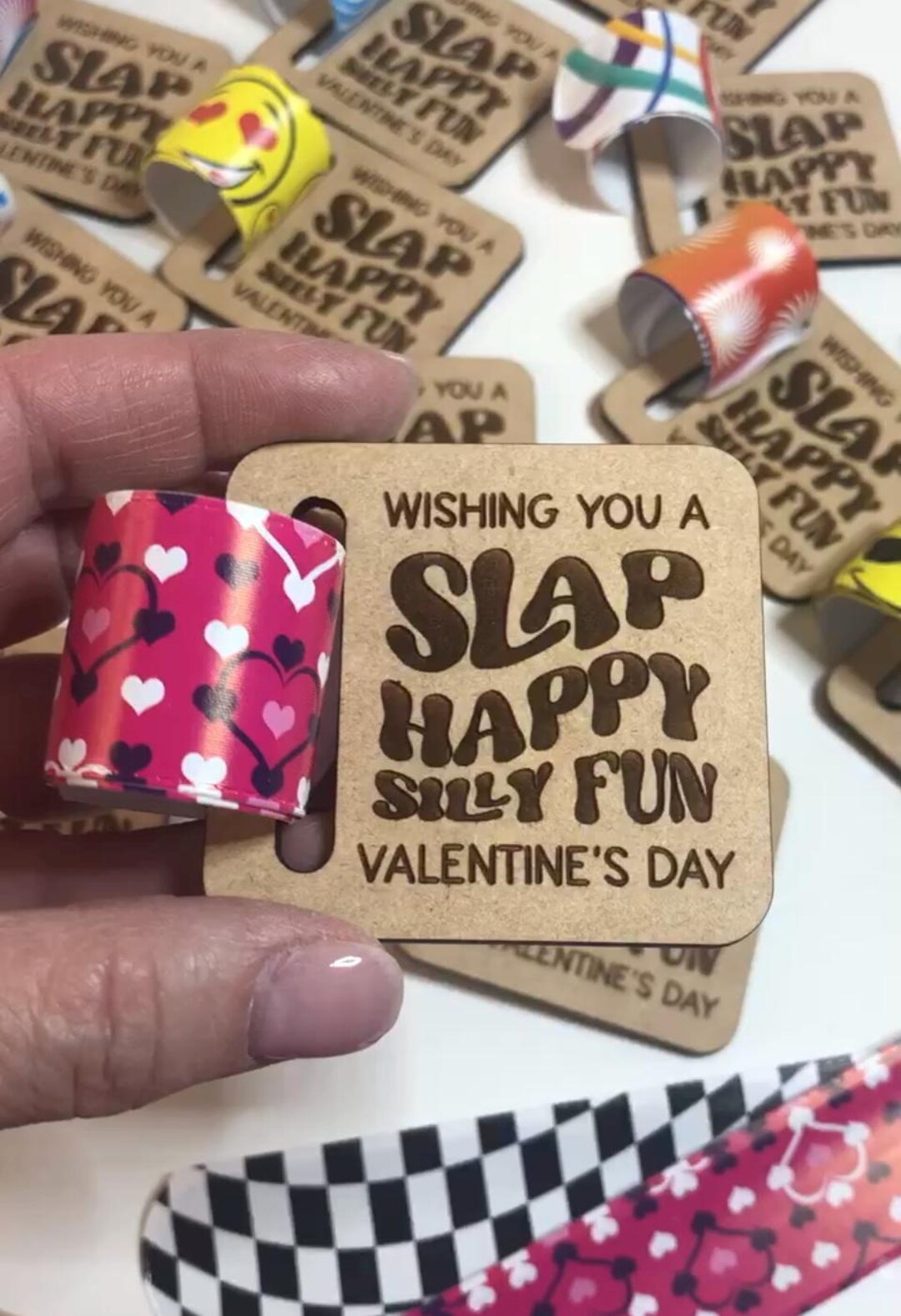 Laser Engraved Valentine's Day Slap Bracelets, Student Gifts - Etsy