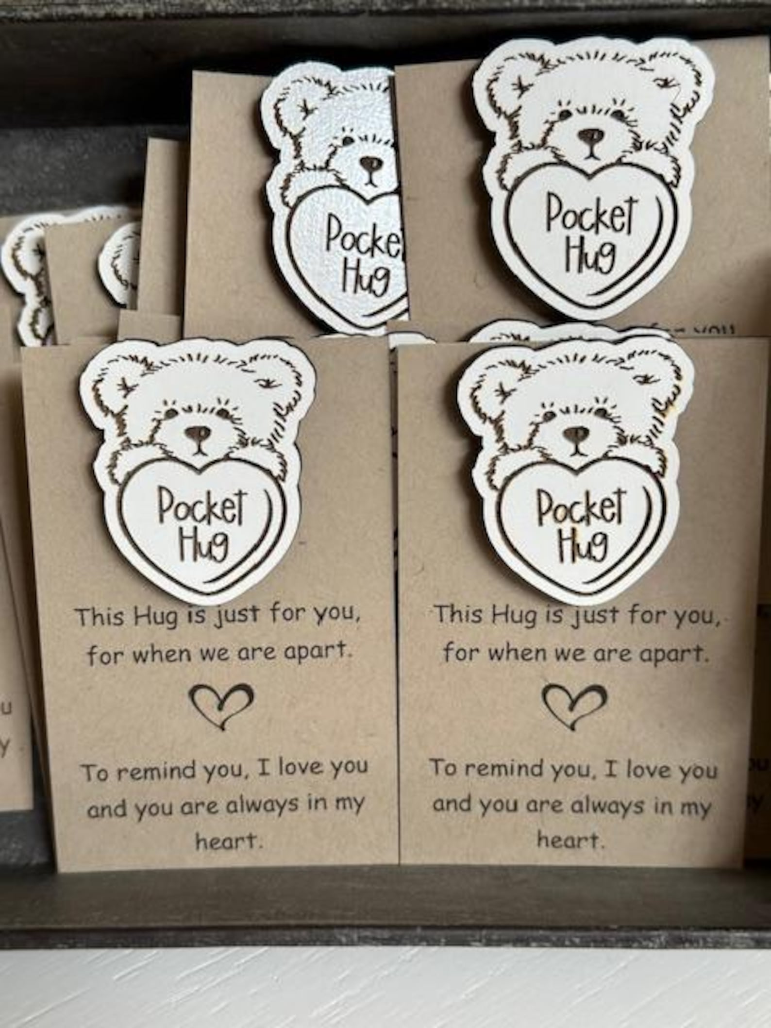 Laser Engraved Pocket Hug Tokens, Set of 5, Keepsake Gift - Etsy