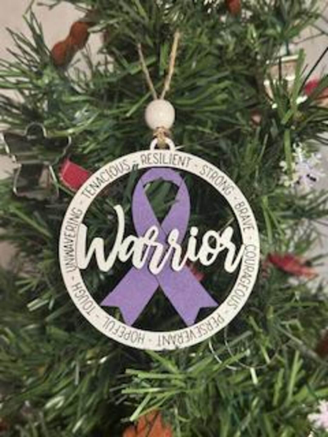 Cancer Warrior Christmas Ornament Breast Cancer Liver, Lung, Bone ...