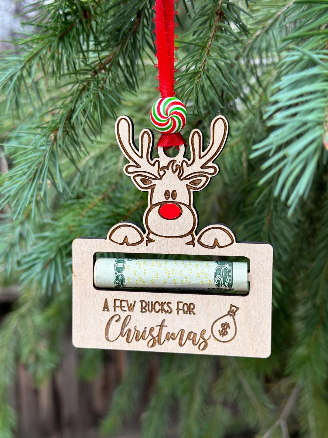 A Few Bucks for Christmas Money Holder Ornament - Etsy