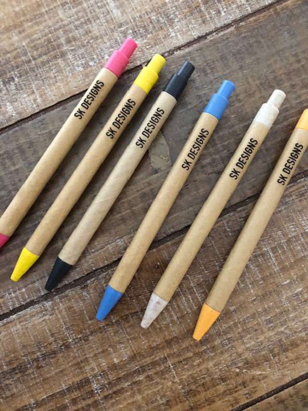 Set of 6 Personalized Eco-friendly Cardboard Shaft Pens - Etsy
