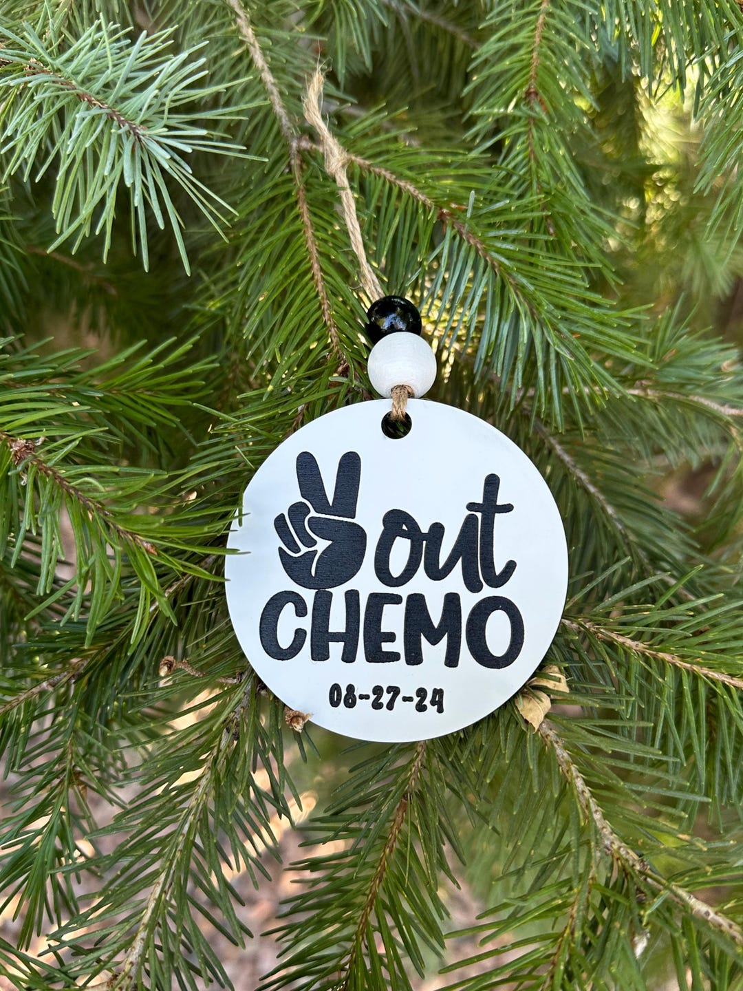 Peace Out Chemo, Peace Out Radiation, Ring the Bell Ornament, Cancer ...