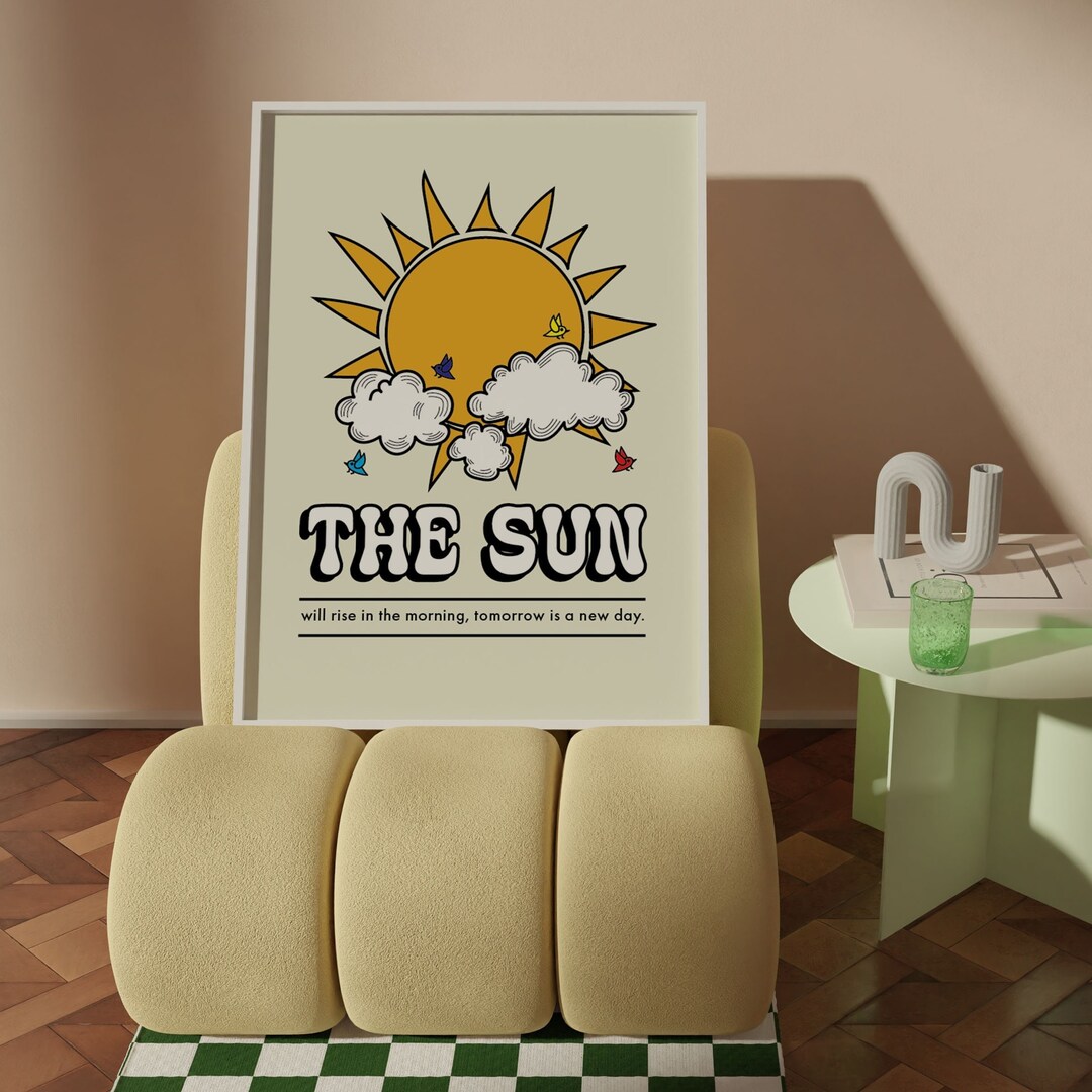 Tomorrow is A New Day Retro Character Wall Art, Retro Print, Digital ...