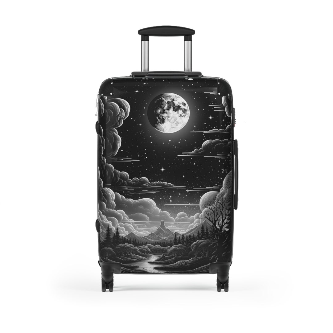 Stars and Celestial Illustration Carry-on Suitcase With Wheels - Etsy