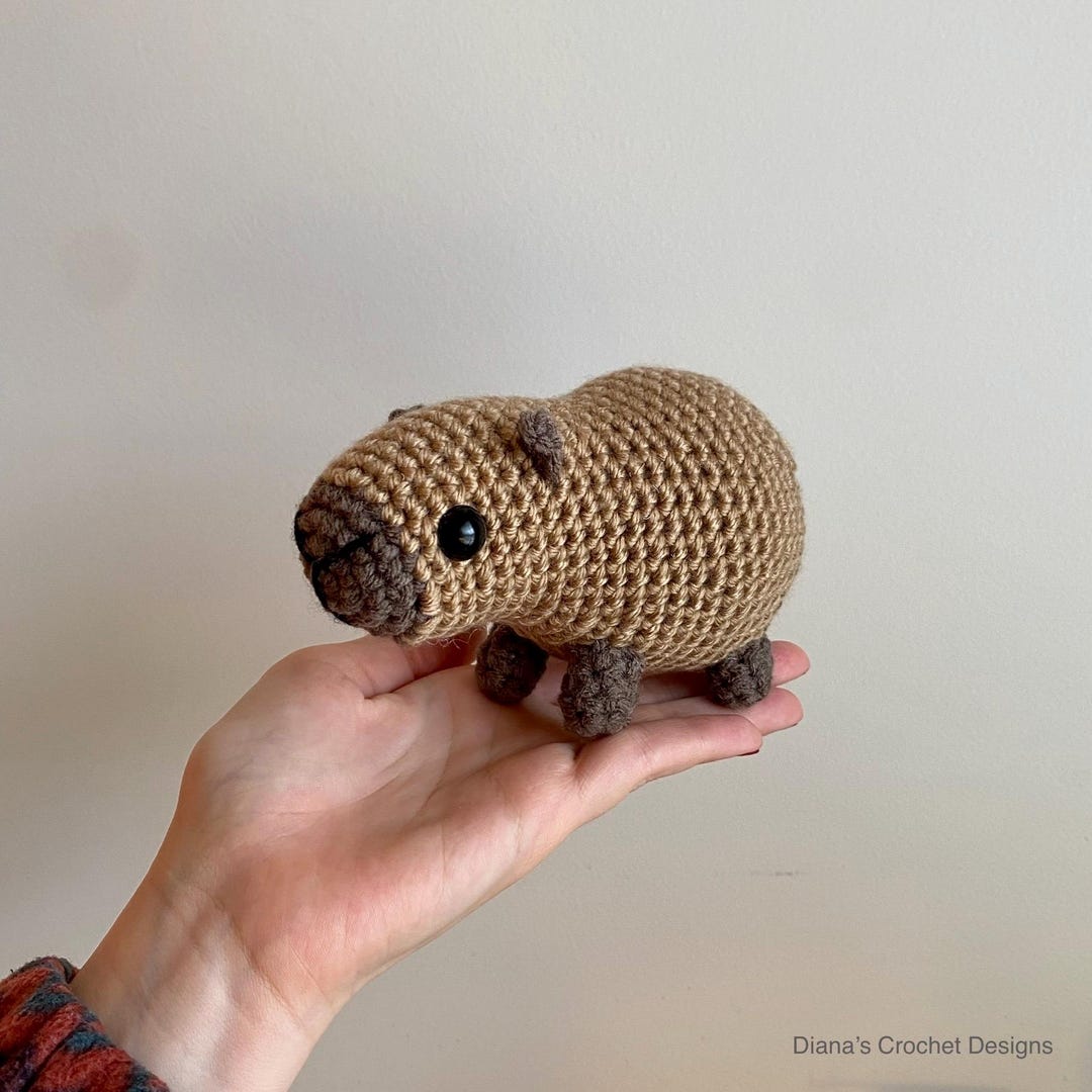 Crochet Capybara Amigurumi Plush / Tupi the Capybara Crochet Toy - Etsy