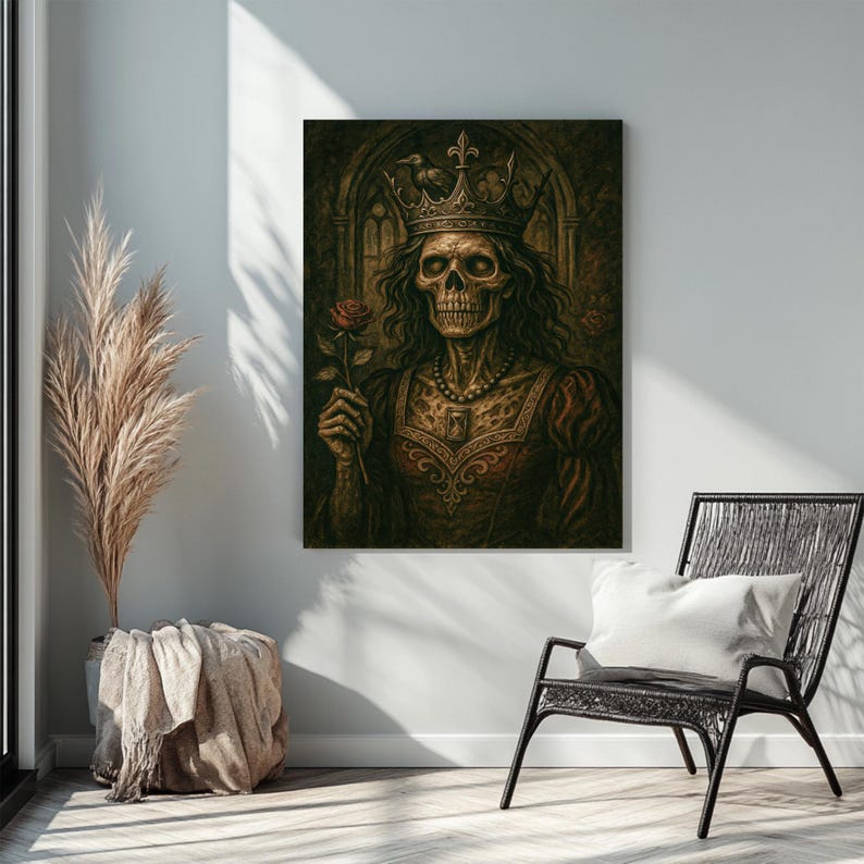 Zombie Queen Printable Wall Decor, Dark Academia Style Digital Poster ...