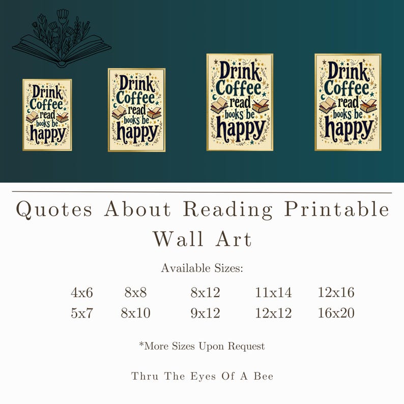 Quotes About Reading Printable Wall Art, Bookish Artwork, Cozy Reading ...