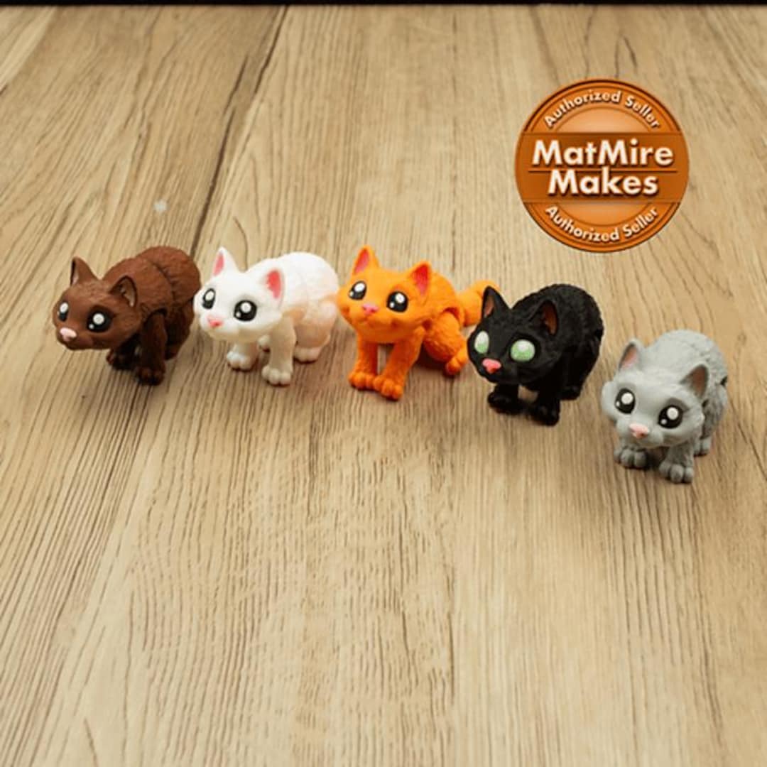 Tiny Cats | 3D Printed Articulated Models - Etsy